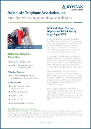 Matanuska Telephone Association: Success Story